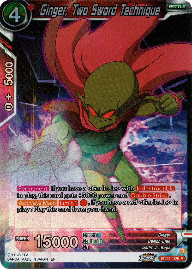 Ginger, Two Sword Technique - BT21-026 - Wild Resurgence - Foil – Card ...