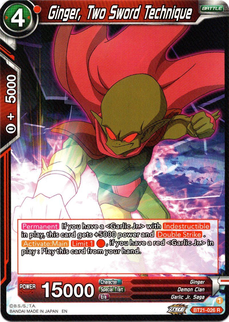 Ginger, Two Sword Technique - BT21-026 - Wild Resurgence – Card Cavern ...