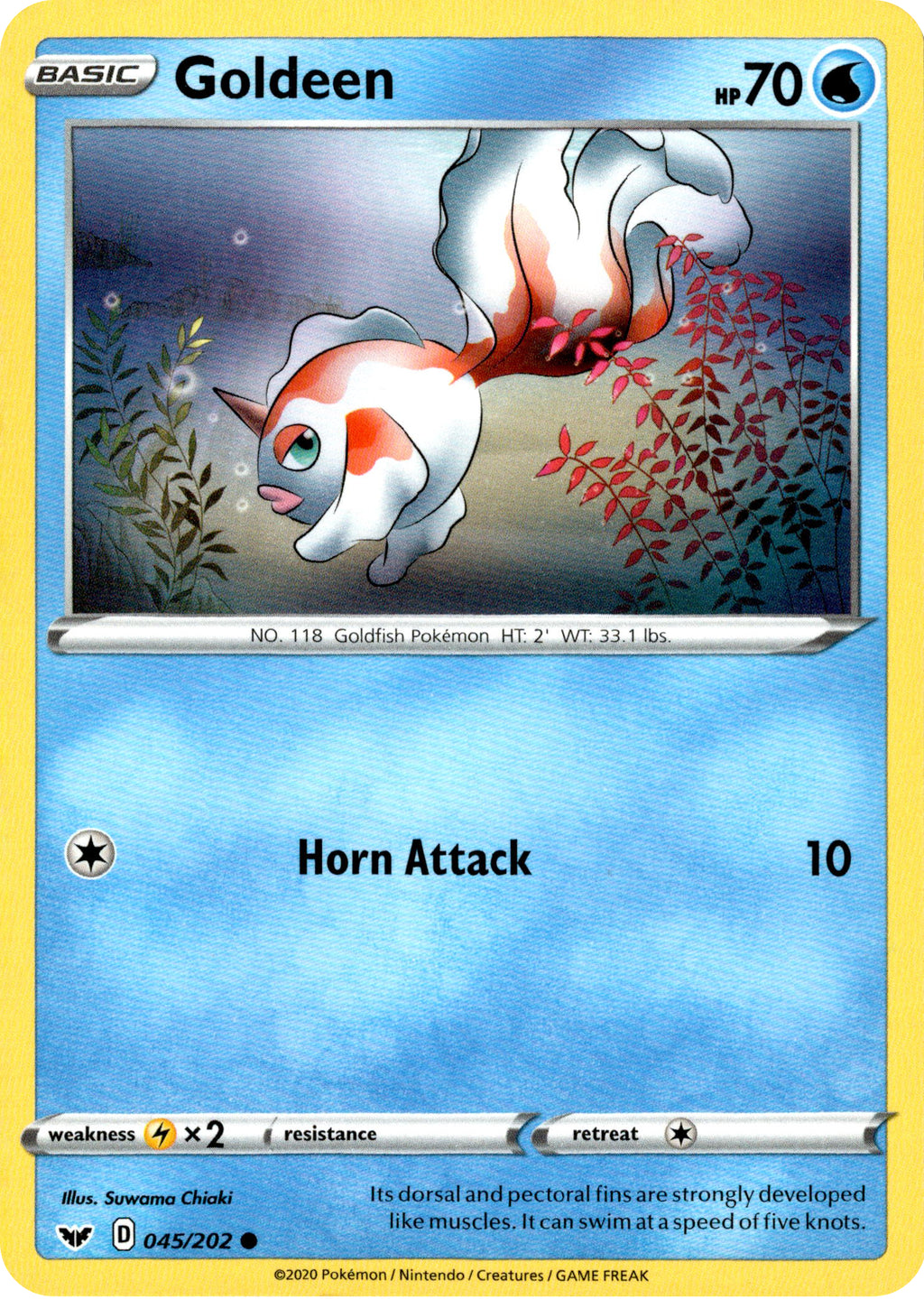 Goldeen - 45/202 - Sword & Shield – Card Cavern Trading Cards, LLC