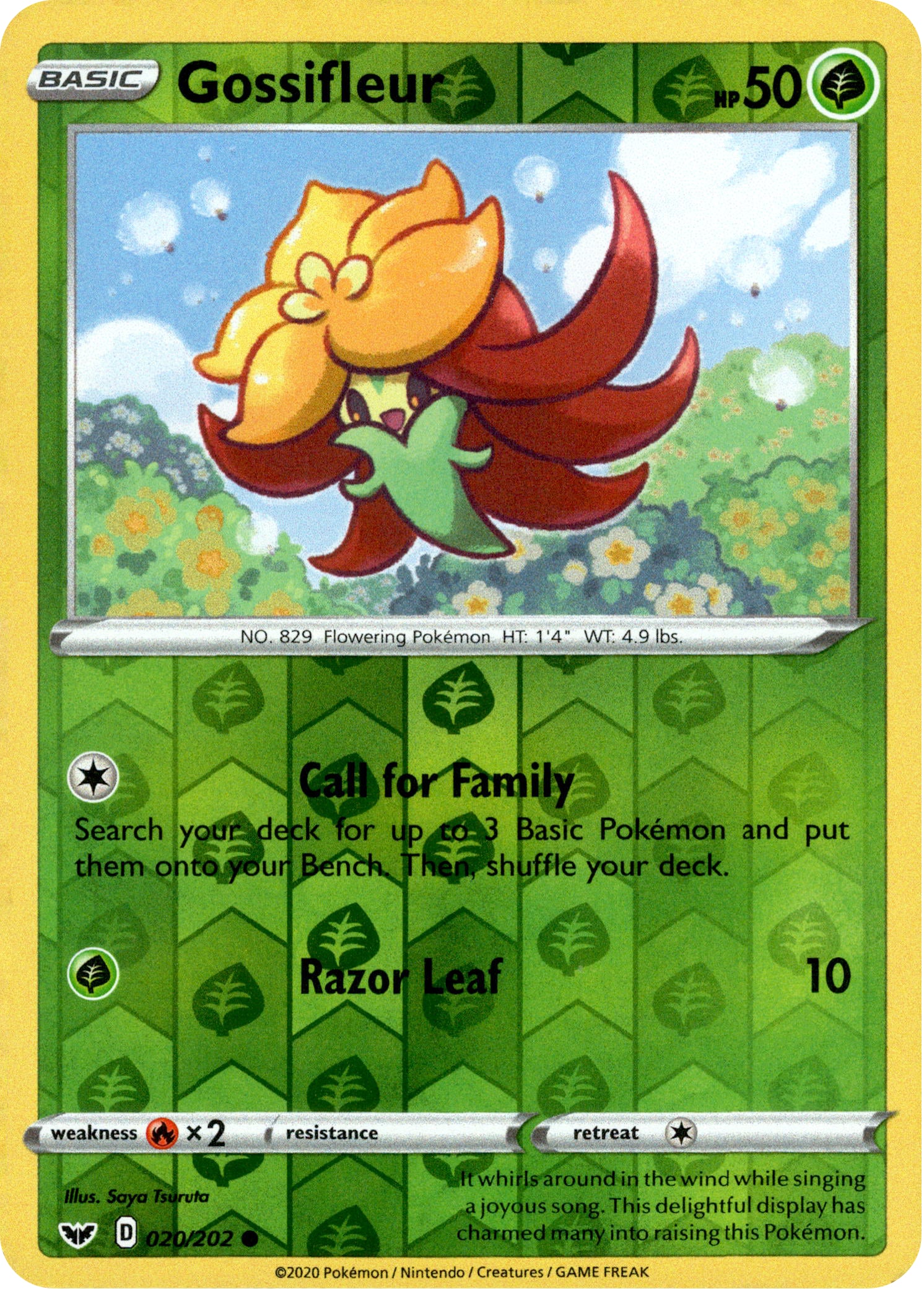 Gossifleur - 20/202 - Sword & Shield - Reverse Holo – Card Cavern ...