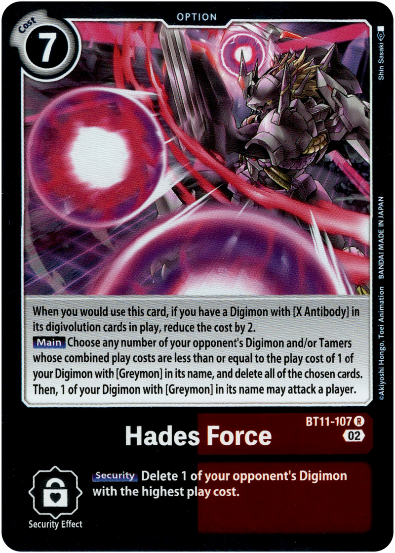 Hades Force - BT11-107 R - Dimensional Phase - Foil – Card Cavern Trading Cards, LLC