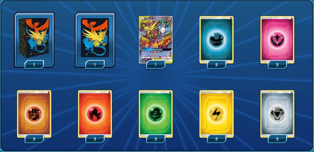 Hidden Fates ETB - Legendary Birds - Sleeves and Deck Box PTCGO Code ...