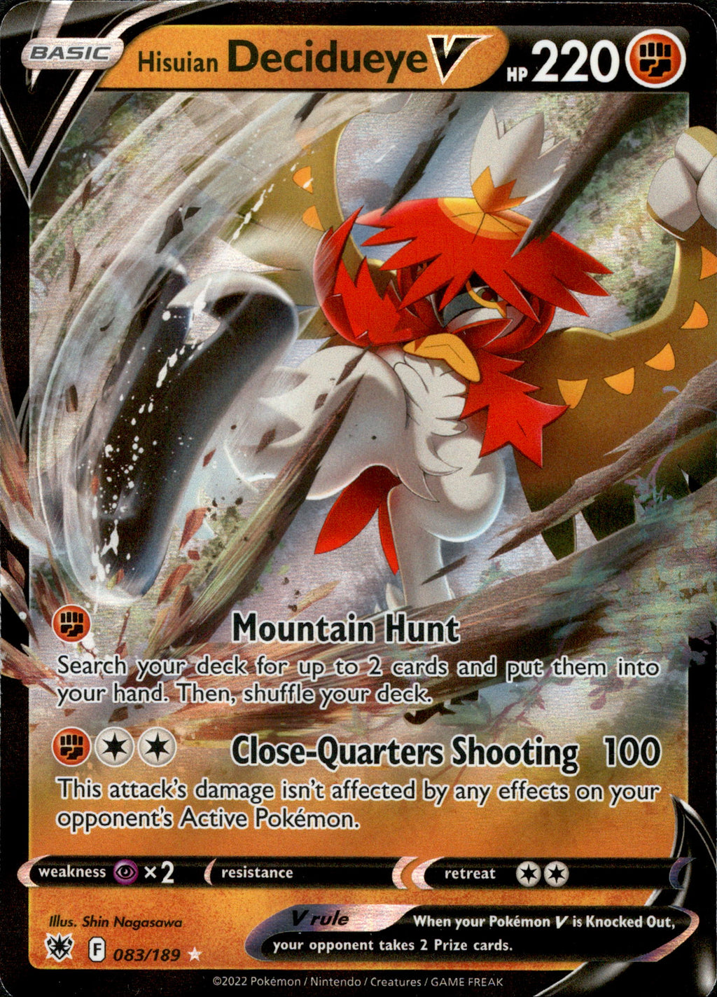 Hisuian Decidueye V - 083/189 - Astral Radiance – Card Cavern Trading ...