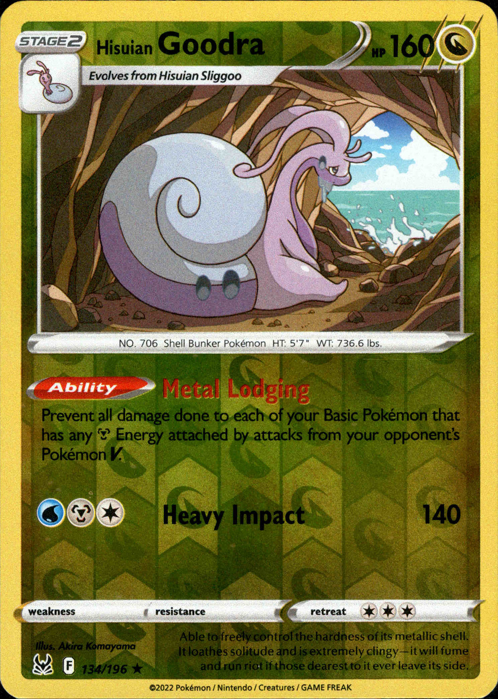 Hisuian Goodra - 134/196 - Lost Origin - Reverse Holo – Card Cavern ...