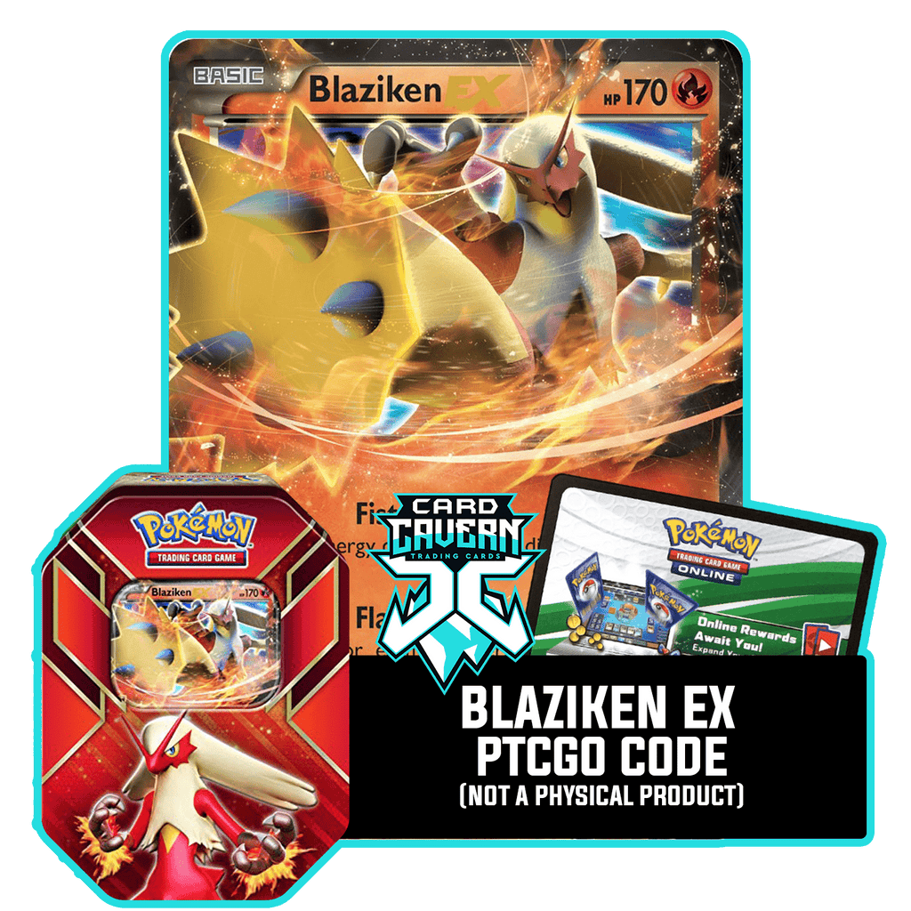 Hoenn Power Tin: Blaziken EX - Fiery Focus Deck - PTCGO Code – Card ...