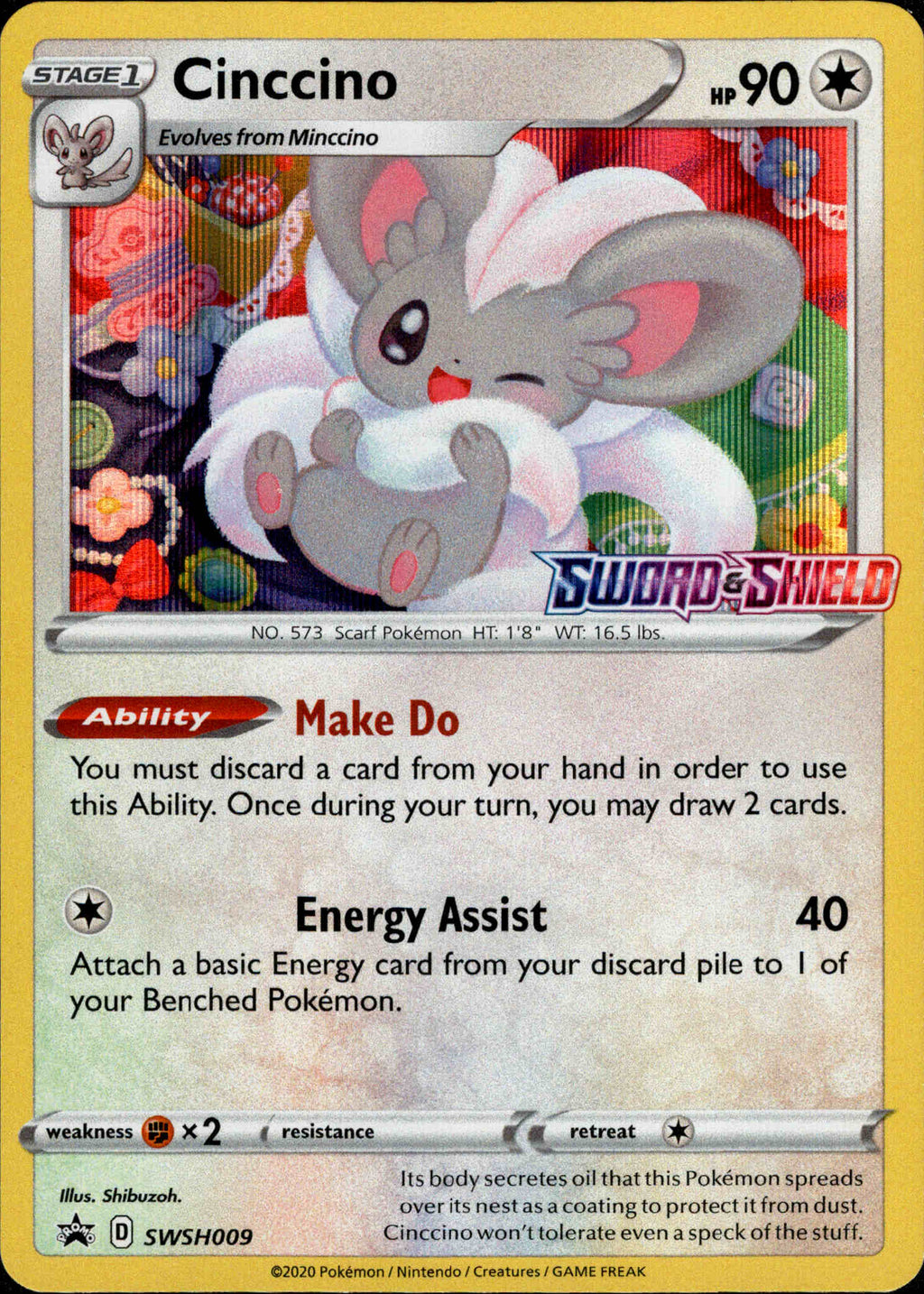Cinccino Prerelease - SWSH009 - Sword & Shield Promo – Card Cavern ...