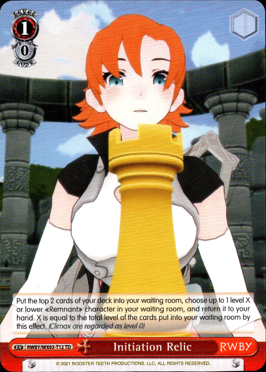 Initiation Relic - RWBY/WX03-T12 - RWBY – Card Cavern Trading Cards, LLC