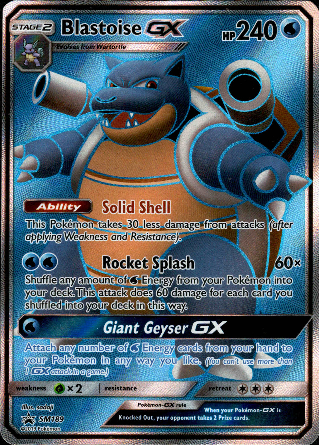 Blastoise GX Full Art - SM189 - Promo – Card Cavern Trading Cards, LLC