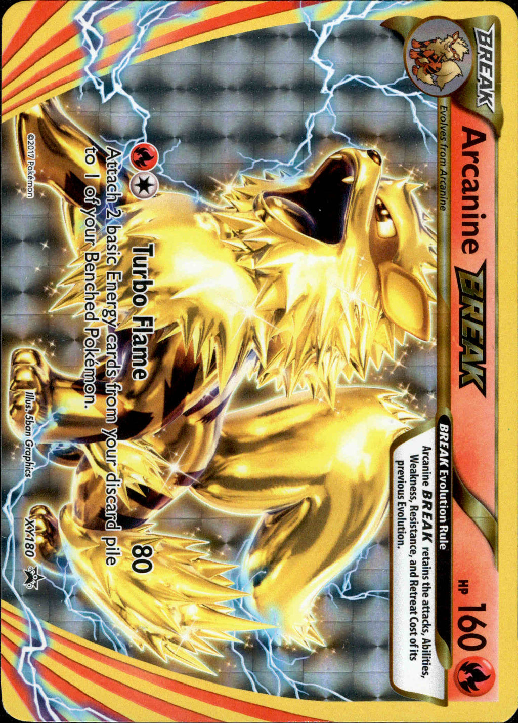 Arcanine BREAK - XY180 - XY Promo – Card Cavern Trading Cards, LLC