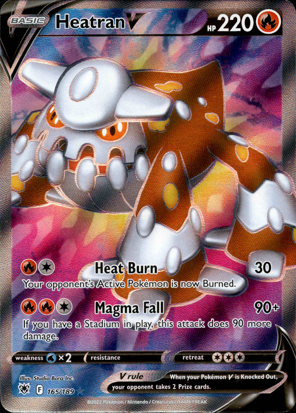 Heatran V Full Art - 165/189 - Astral Radiance – Card Cavern Trading ...