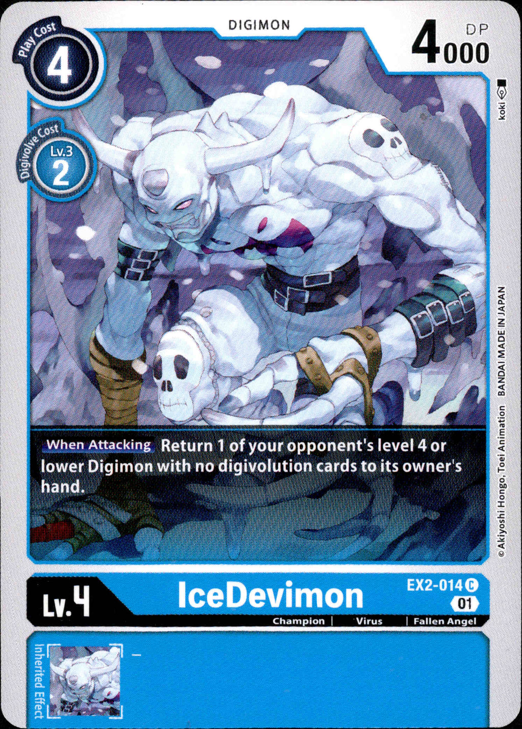 IceDevimon - EX2-014 C - Digital Hazard – Card Cavern Trading Cards, LLC