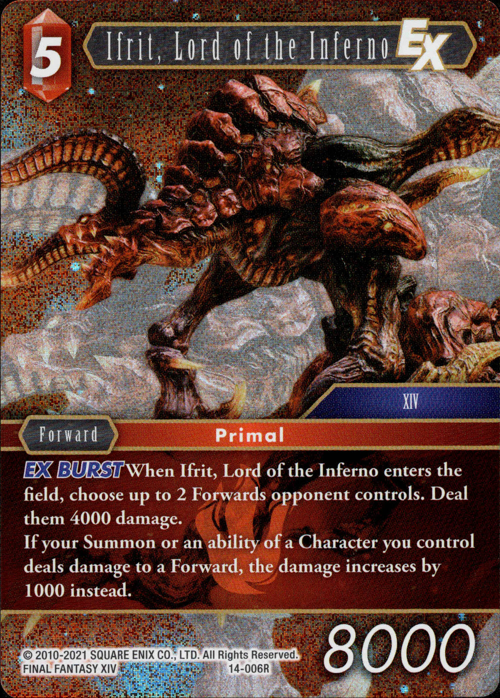 Ifrit, Lord of the Inferno - 14-006R - Opus XIV - Foil – Card Cavern ...