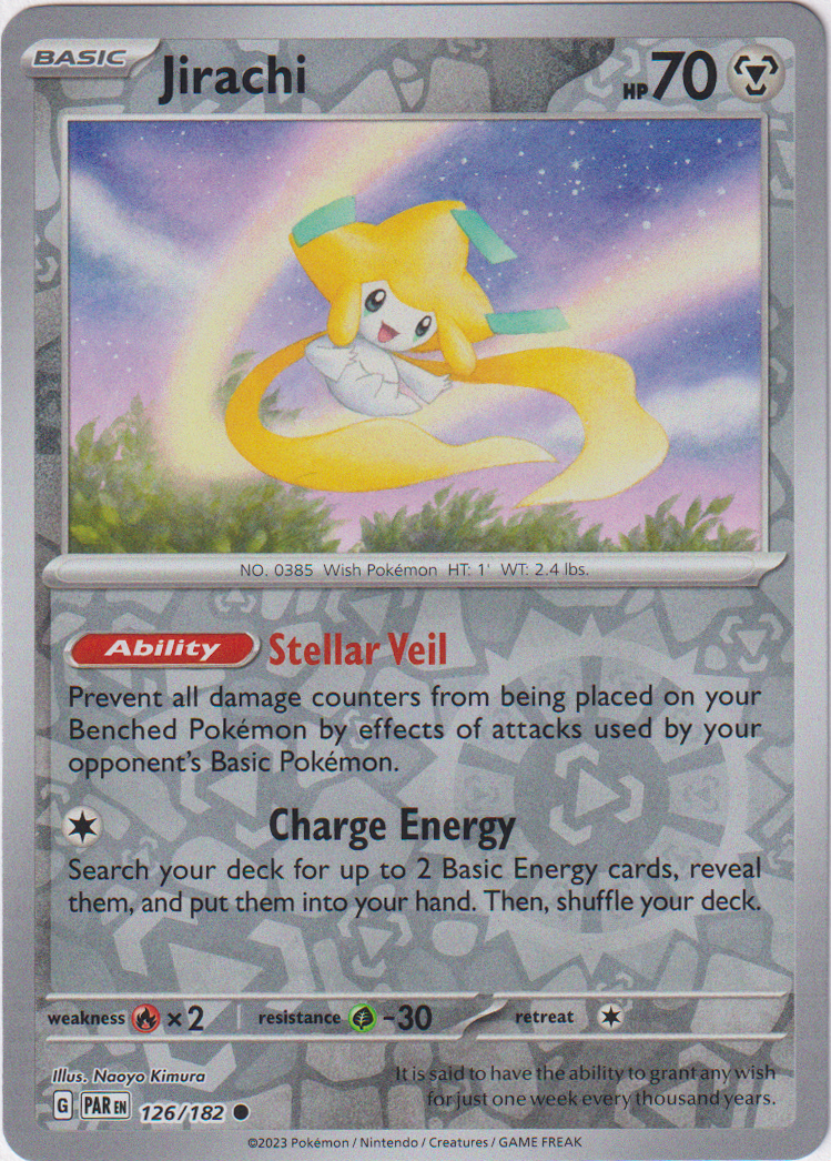 Jirachi - 126/182 - Paradox Rift - Reverse Holo – Card Cavern Trading ...