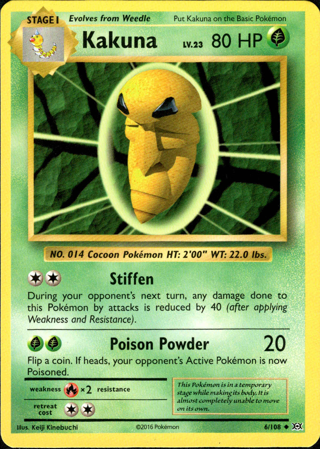 Kakuna - 6/108 - Evolutions – Card Cavern Trading Cards, LLC