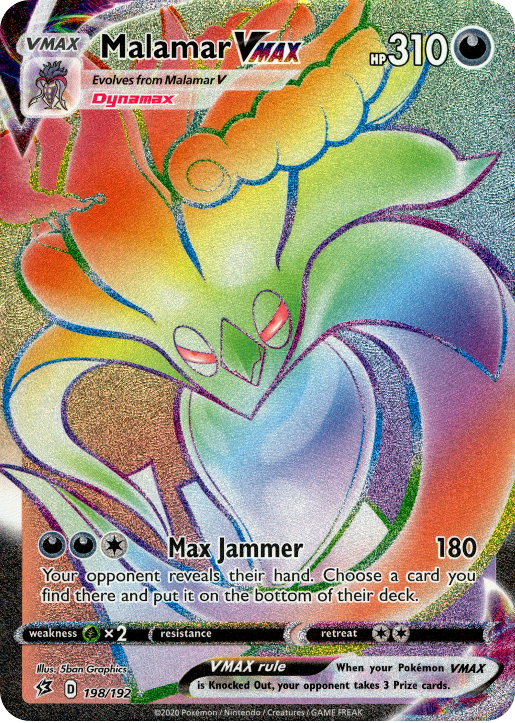 Malamar VMAX Hyper Rare - 198/192 - Rebel Clash – Card Cavern Trading ...