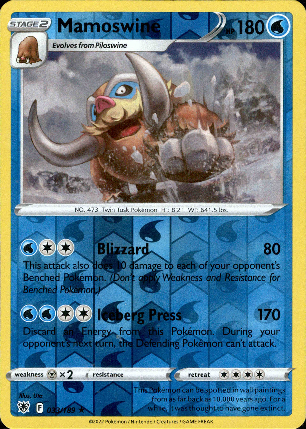 Pokemon Mamoswine Card