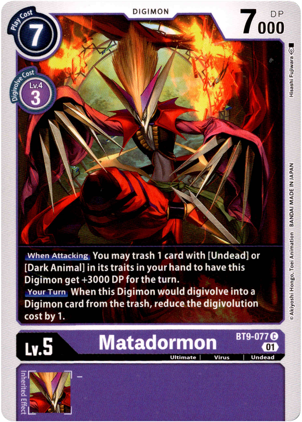 Matadormon - BT9-077 C - X Record – Card Cavern Trading Cards, LLC