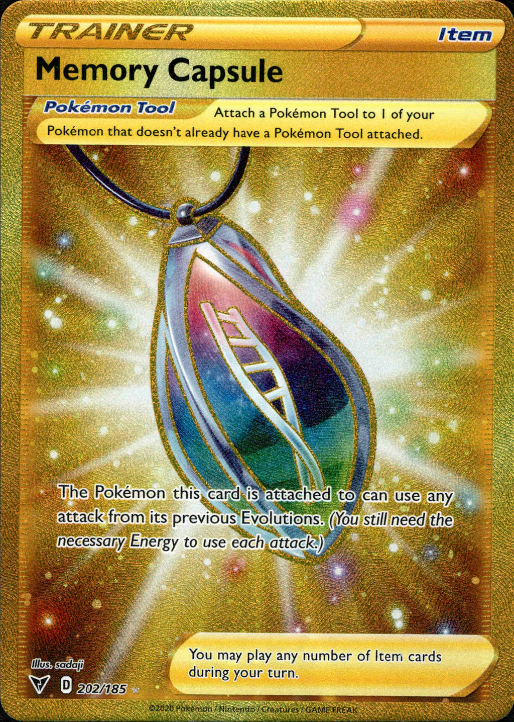 Memory Capsule Secret Rare - 202/185 - Vivid Voltage – Card Cavern ...