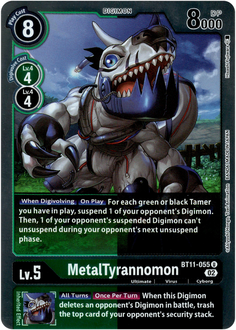 MetalTyrannomon - BT11-055 U - Dimensional Phase - Foil – Card Cavern Trading Cards, LLC