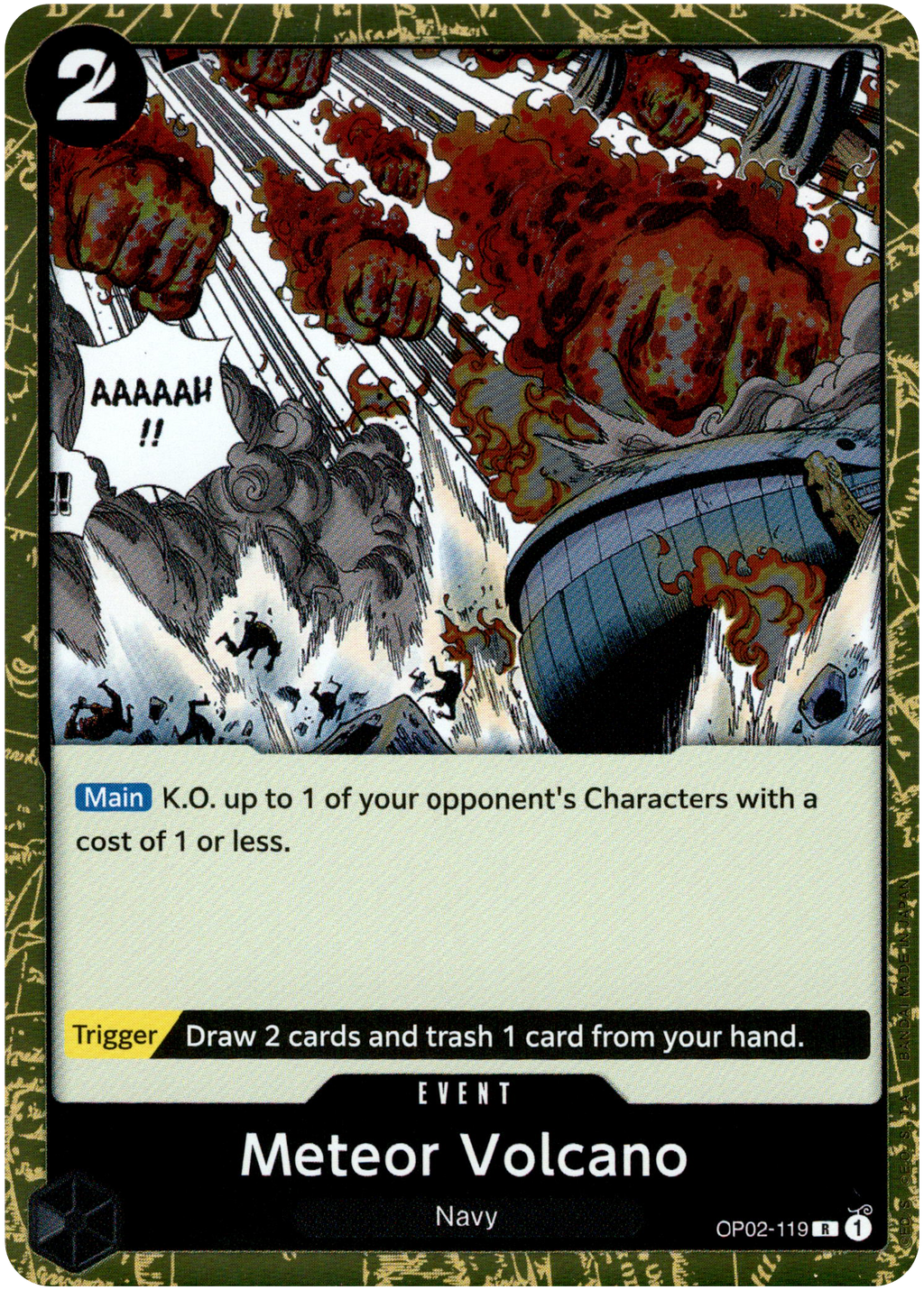 Meteor Volcano - OP02-119 - Paramount War - Foil – Card Cavern Trading ...