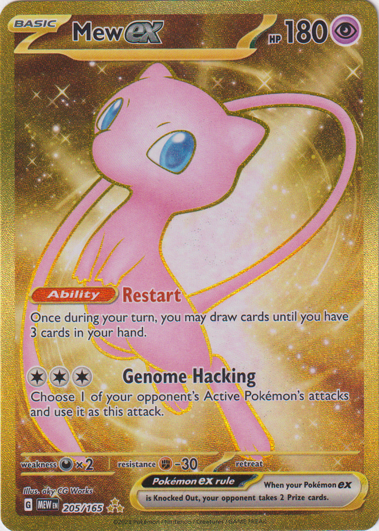 Mew ex - 205/165 - Scarlet & Violet 151 - Holo – Card Cavern Trading ...