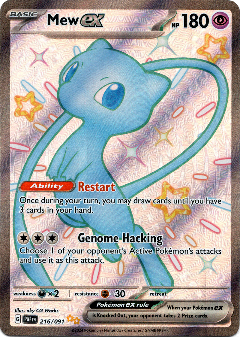 Mew ex - 216/091 - Paldean Fates - Holo – Card Cavern Trading Cards, LLC
