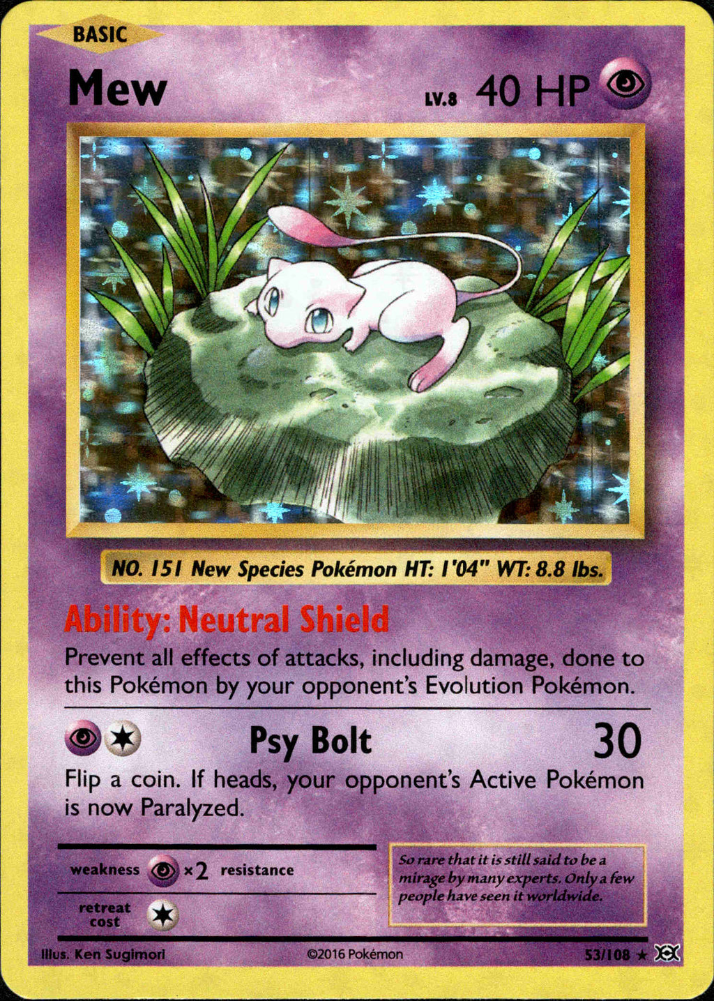Mew - 53/108 - Evolutions – Card Cavern Trading Cards, LLC