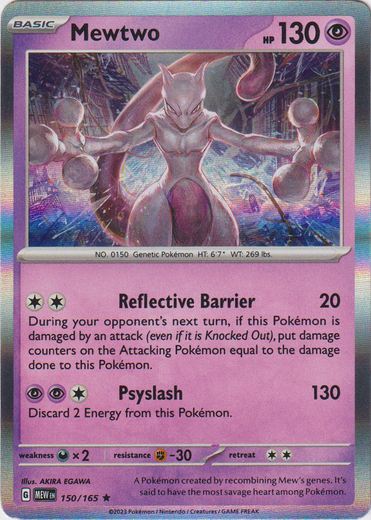 Mewtwo - 150/165 - Scarlet & Violet 151 - Holo – Card Cavern Trading ...