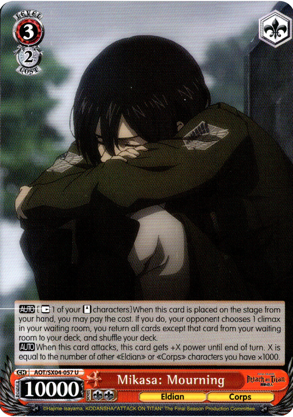 Mikasa: Mourning - AOT/SX04-057 U – Card Cavern Trading Cards, LLC