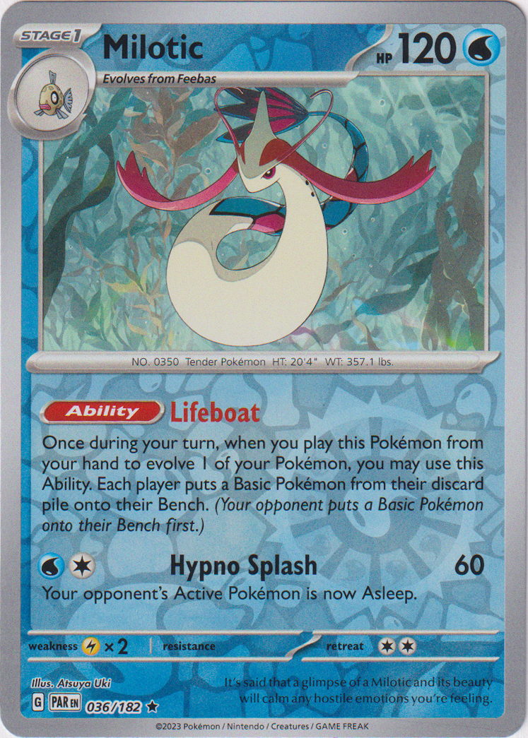 Milotic - 036/182 - Paradox Rift - Reverse Holo – Card Cavern Trading ...
