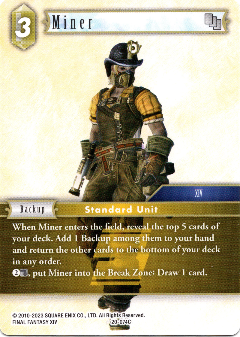 Miner - 20-074C - Dawn of Heroes – Card Cavern Trading Cards, LLC