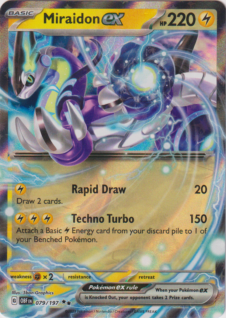 Miraidon ex - 079/197 - Obsidian Flames - Holo – Card Cavern Trading ...