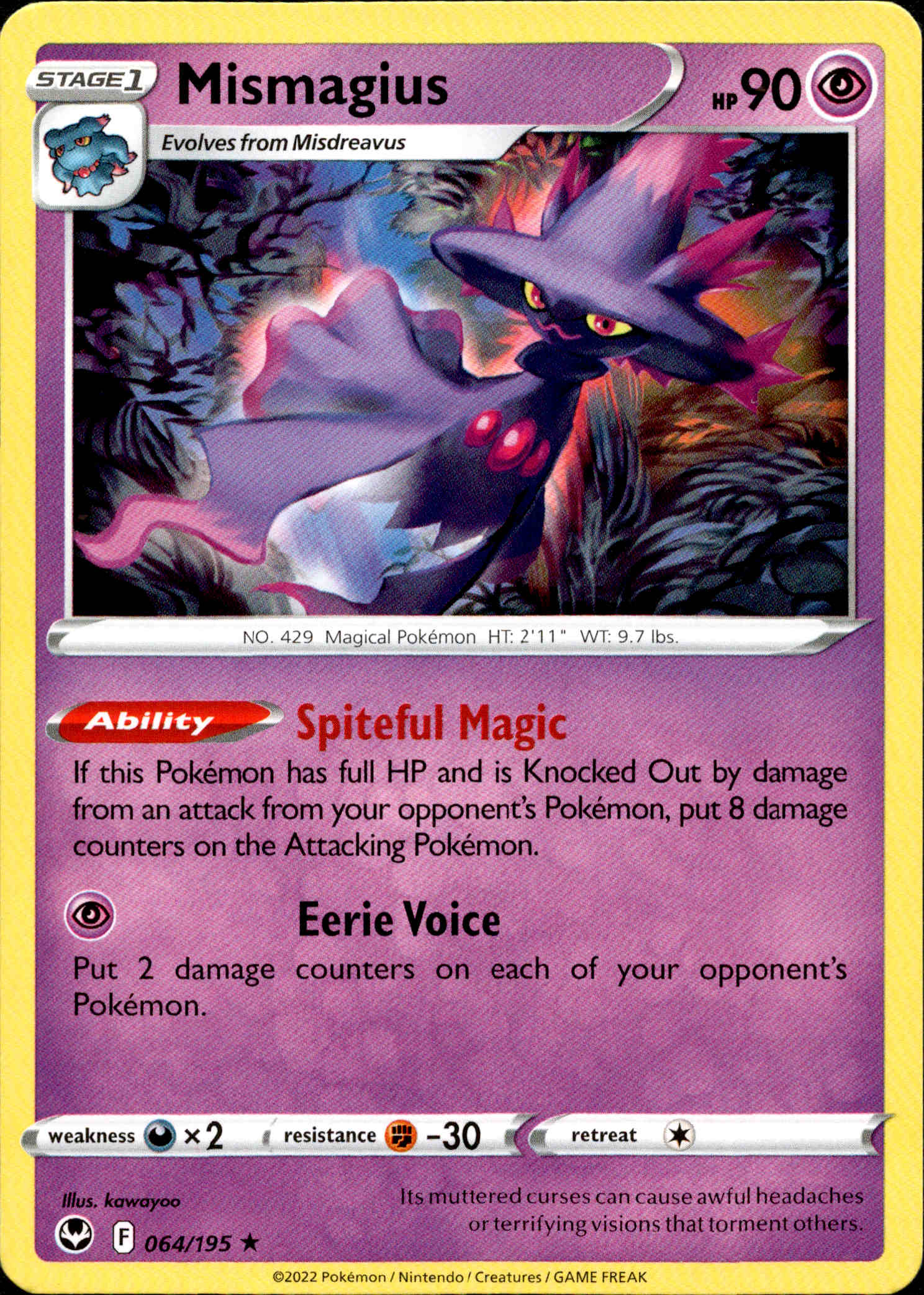 Mismagius - 064/195 - Silver Tempest – Card Cavern Trading Cards, LLC