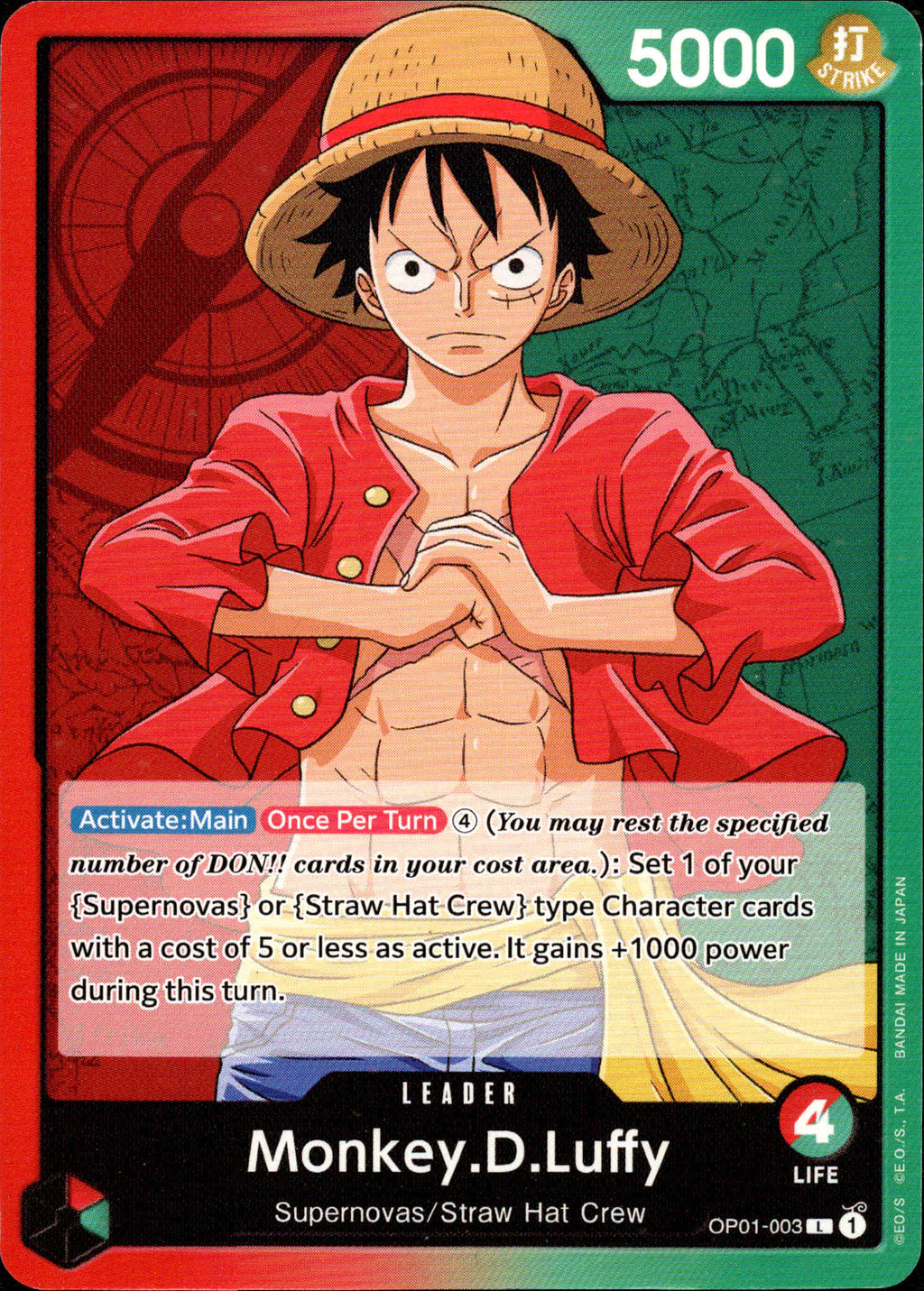Monkey.D.Luffy - OP01-003 L - Romance Dawn – Card Cavern Trading Cards, LLC