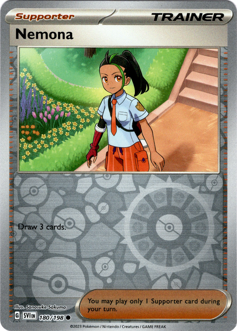 Nemona - 180/198 - Scarlet & Violet - Reverse Holo – Card Cavern Trading Cards, LLC