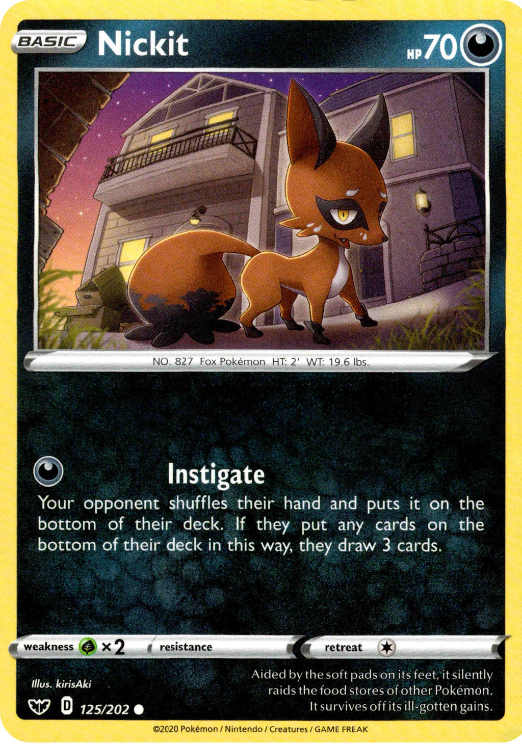 Nickit - 125/202 - Sword & Shield – Card Cavern Trading Cards, LLC