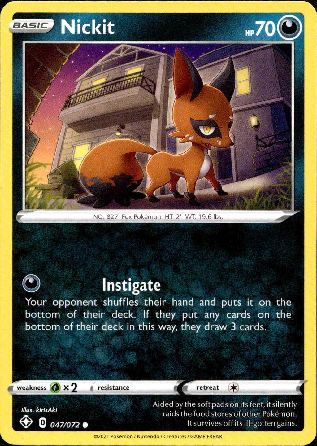 Nickit - 047/072 - Shining Fates – Card Cavern Trading Cards, LLC
