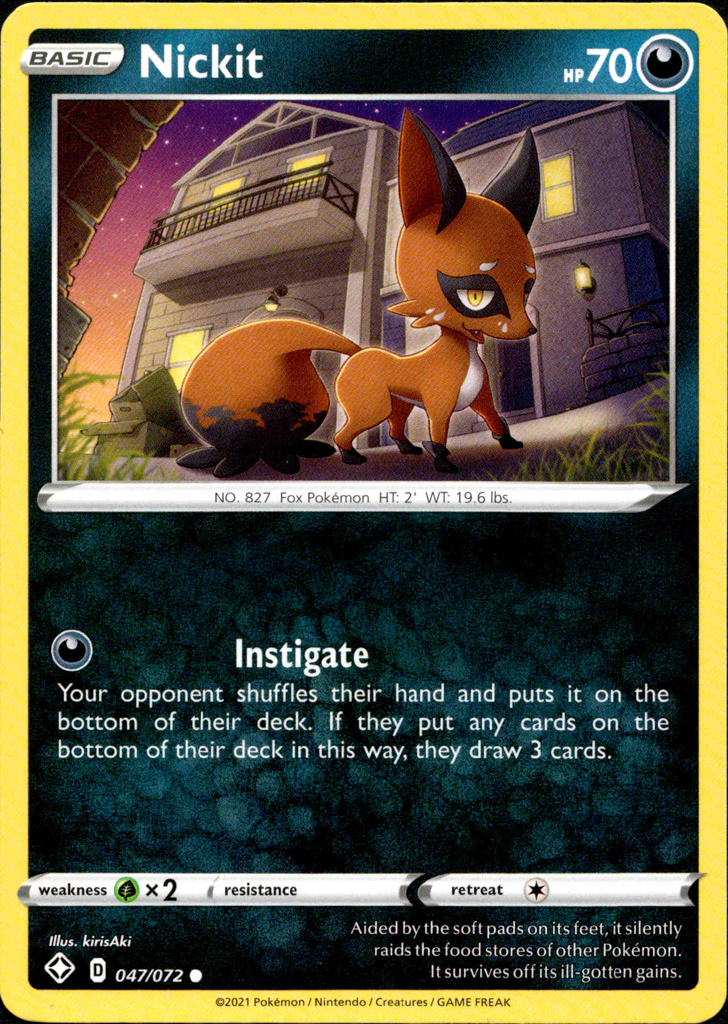 Nickit - 047/072 - Shining Fates – Card Cavern Trading Cards, LLC