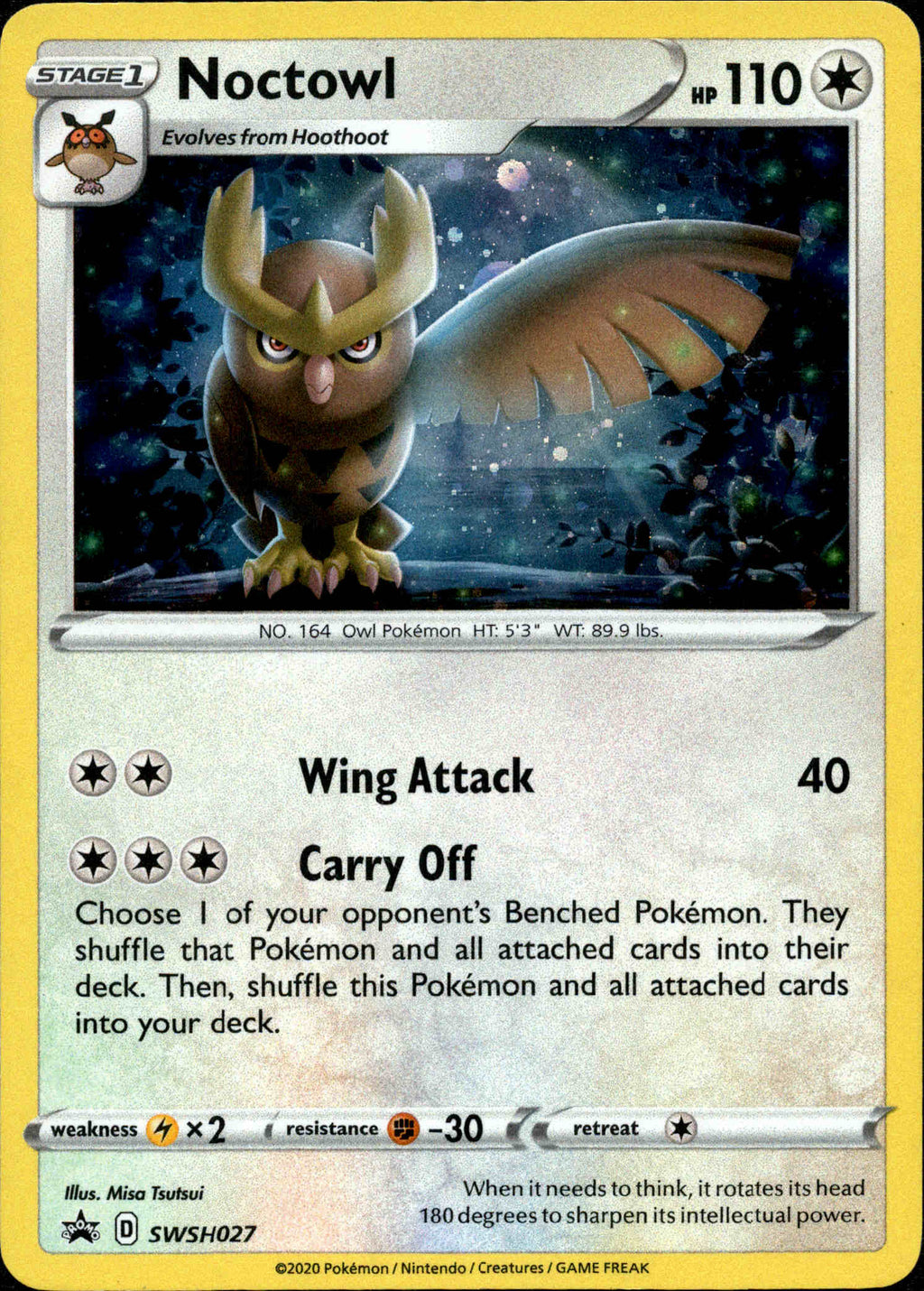 Noctowl - SWSH027 - Sword & Shield Promo – Card Cavern Trading Cards, LLC