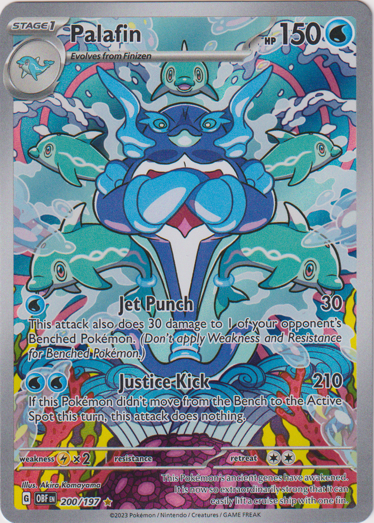 Palafin - 200/197 - Obsidian Flames - Holo – Card Cavern Trading Cards, LLC