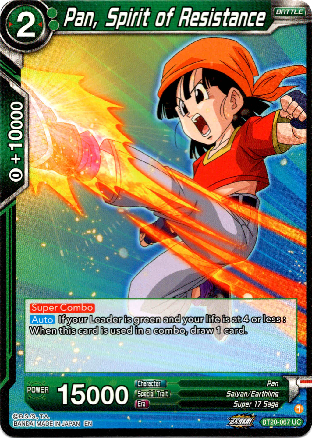 Pan, Spirit of Resistance - BT20-067 UC - Power Absorbed – Card Cavern ...