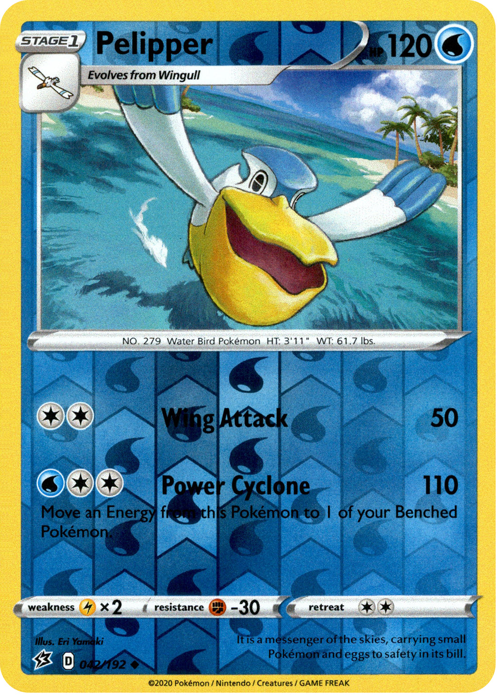 Pelipper - 42/192 - Rebel Clash - Reverse Holo – Card Cavern Trading ...