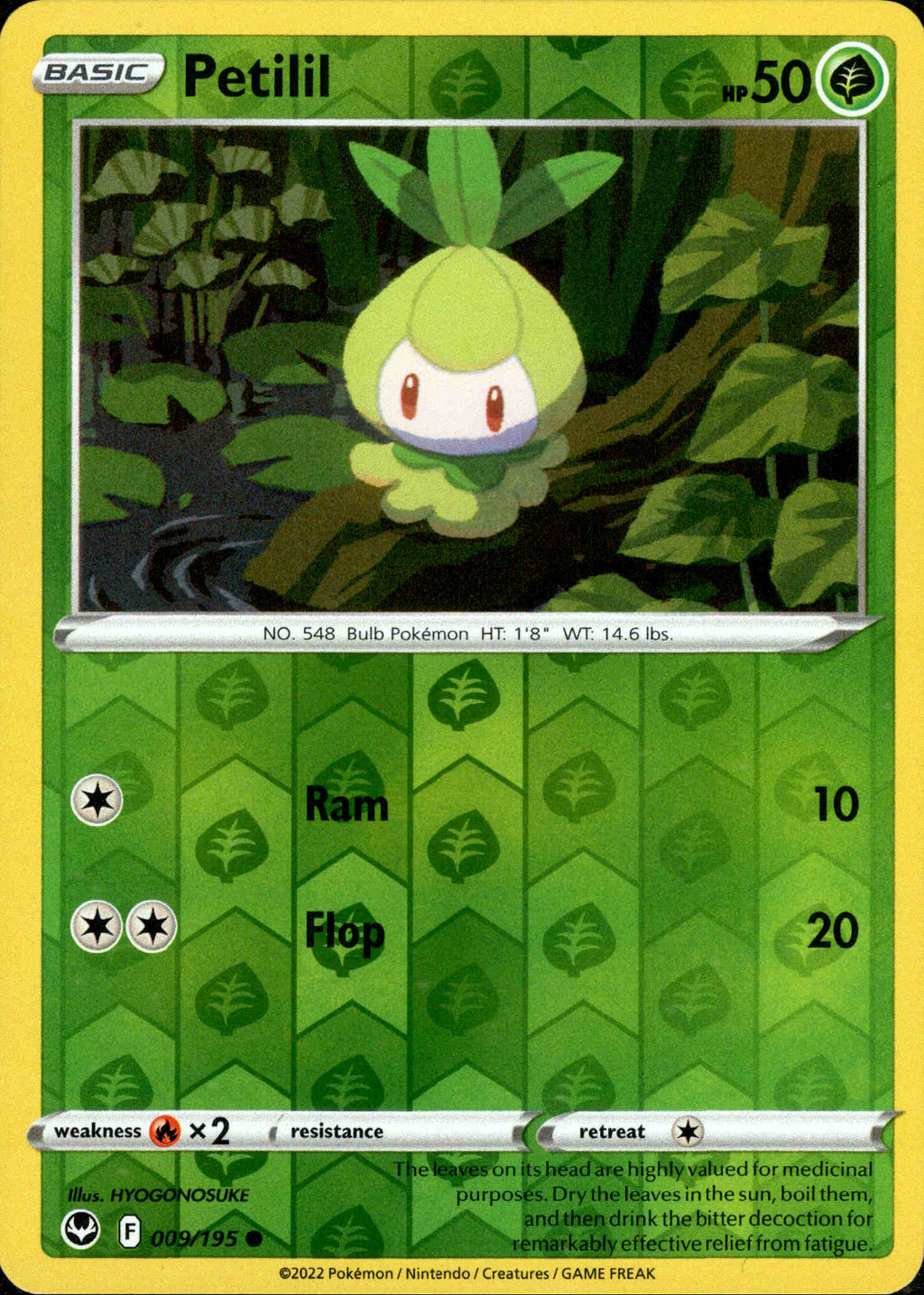 Petilil - 009/195 - Silver Tempest - Reverse Holo – Card Cavern Trading ...