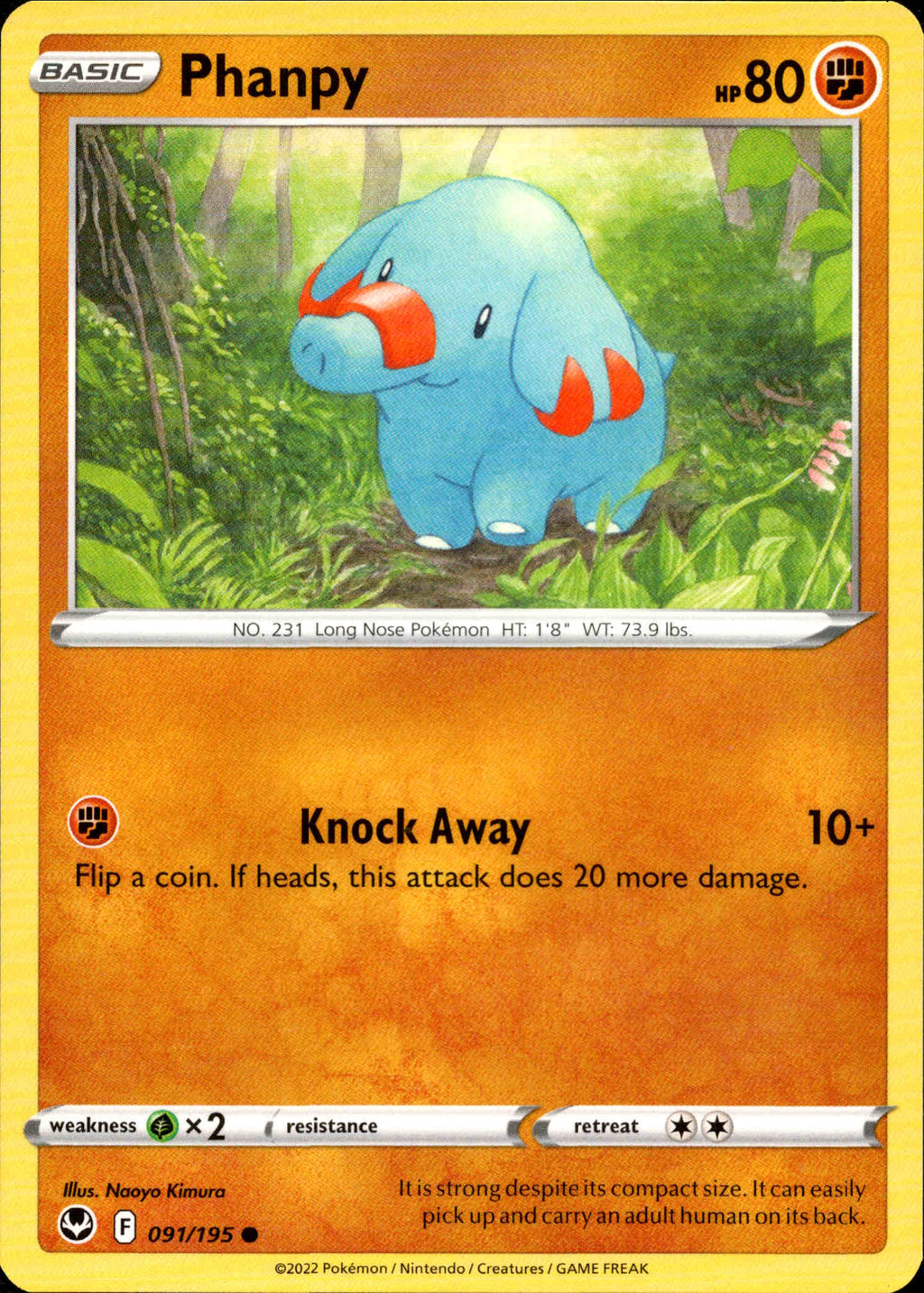 Phanpy - 091/195 - Silver Tempest – Card Cavern Trading Cards, LLC