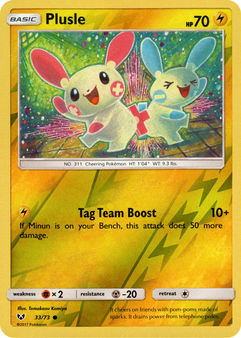 Pokemon Plusle Card