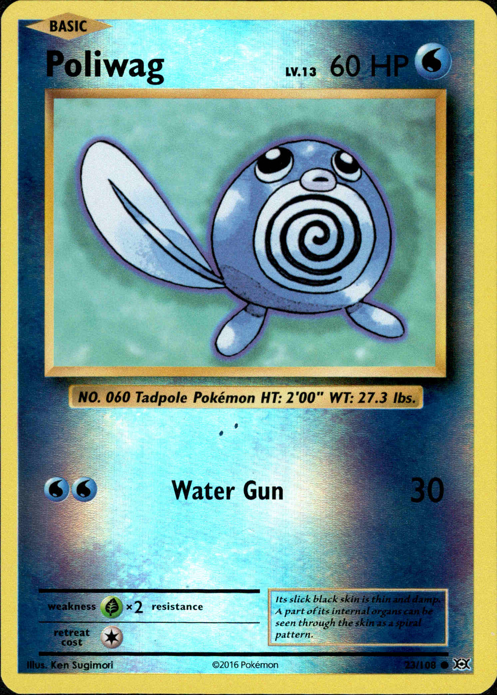 Poliwag - 23/108 - Evolutions - Reverse Holo – Card Cavern Trading ...