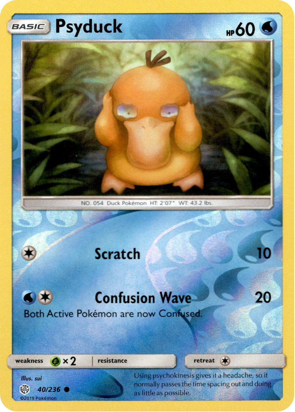 Psyduck - 40/236 - Cosmic Eclipse - Reverse Holo – Card Cavern Trading ...