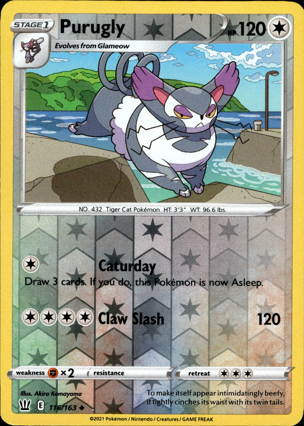 Purugly - 116/163 - Battle Styles - Reverse Holo – Card Cavern Trading ...