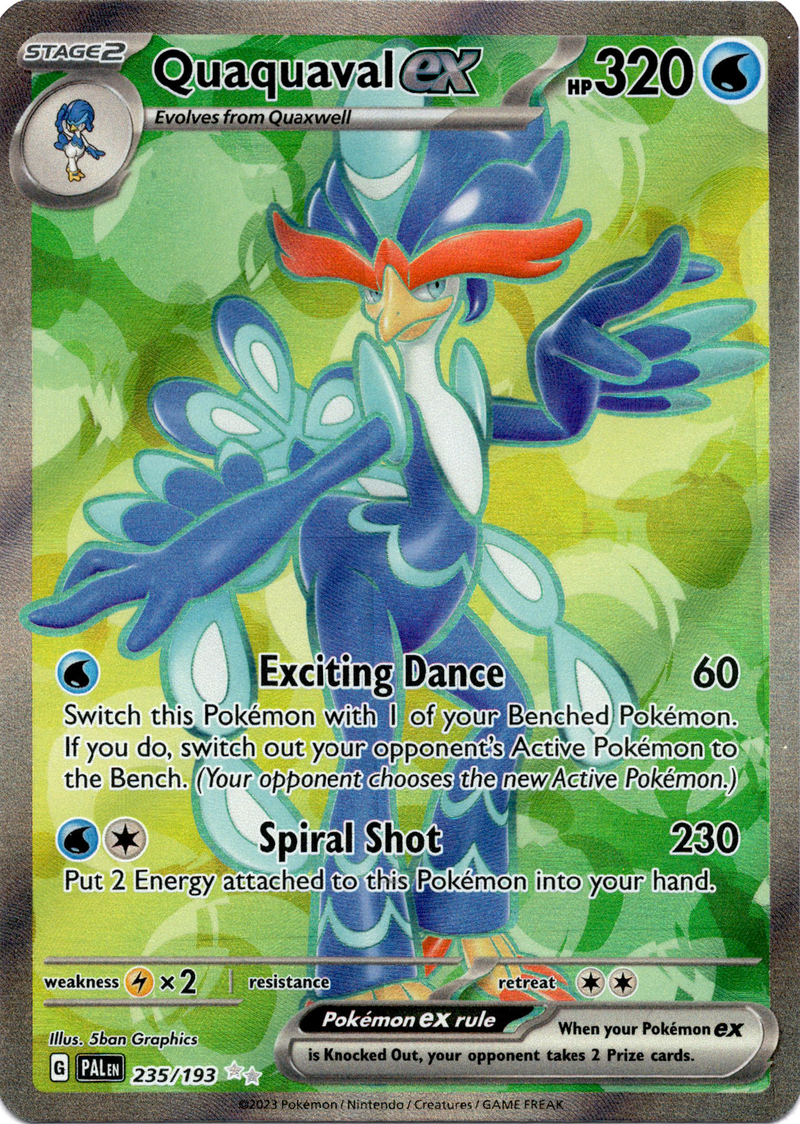 Quaquaval ex - 235/193 - Paldea Evolved - Holo – Card Cavern Trading ...
