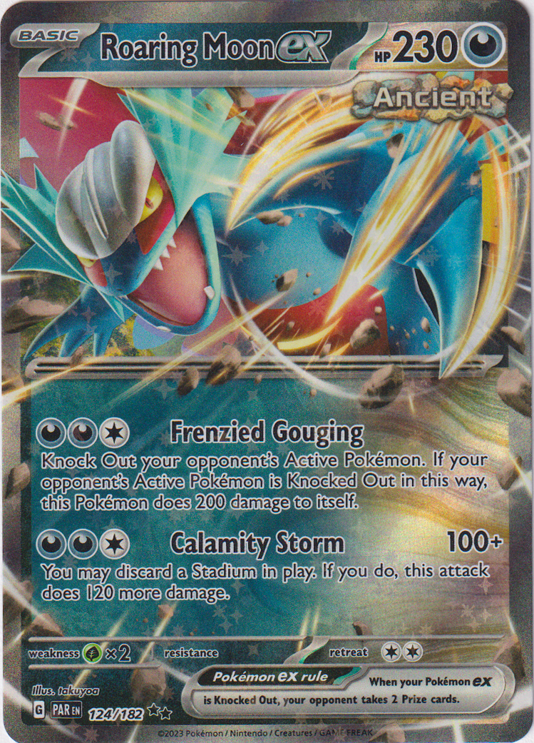 Roaring Moon ex - 124/182 - Paradox Rift - Holo – Card Cavern Trading ...